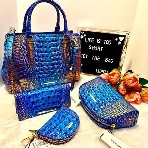 Brahmin | Bags | Brahmin Deep Azure Small Finley Ady Wallet Britt Coin ...